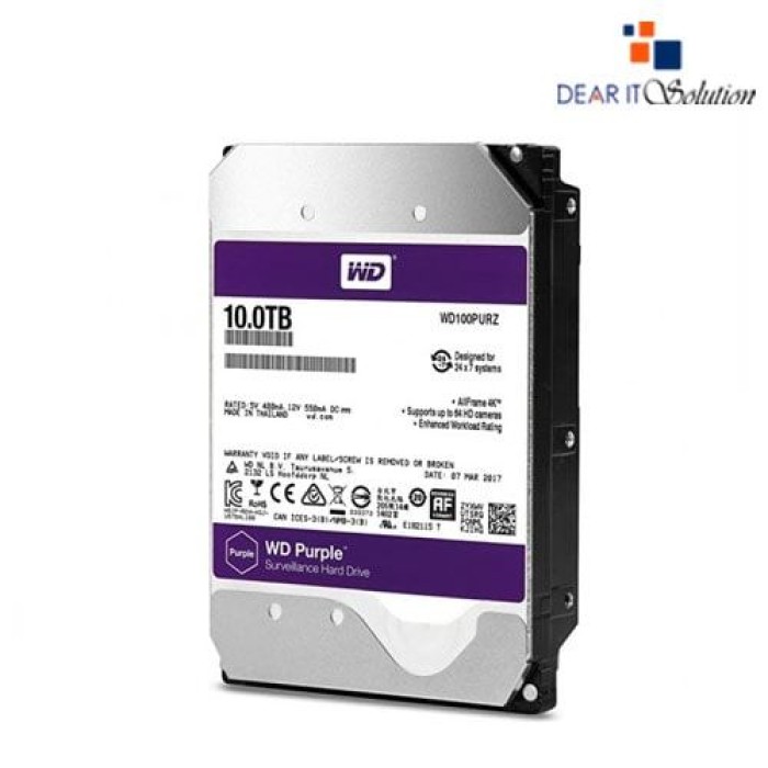 Western Digital 10TB Purple Surveillance HDD – Reliable Storage for ...