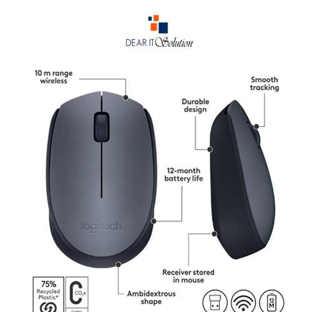 Logitech M171 Wireless Mouse with Nano Receiver Best Price | BD